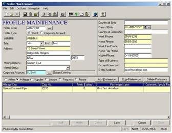 Client profiles for frequent travellers | Travelog